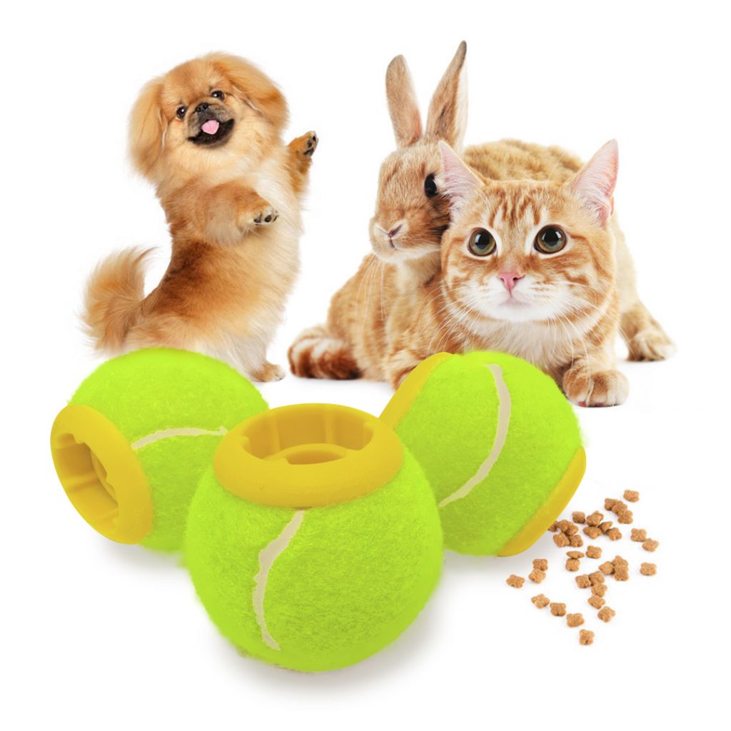 Dog Toys Tennis Balls For Dogs With Dispenser Treats Feature ( Dog ...